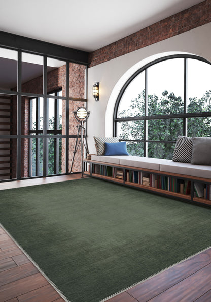 Olivia Green Ombre Rug | Rugette Washable Rug