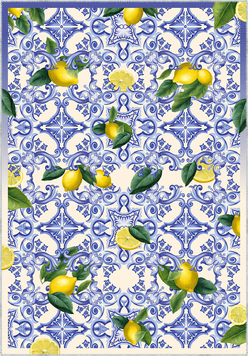 Sorrento Lemon Tile Rug | Rugette Mediterranean Rug