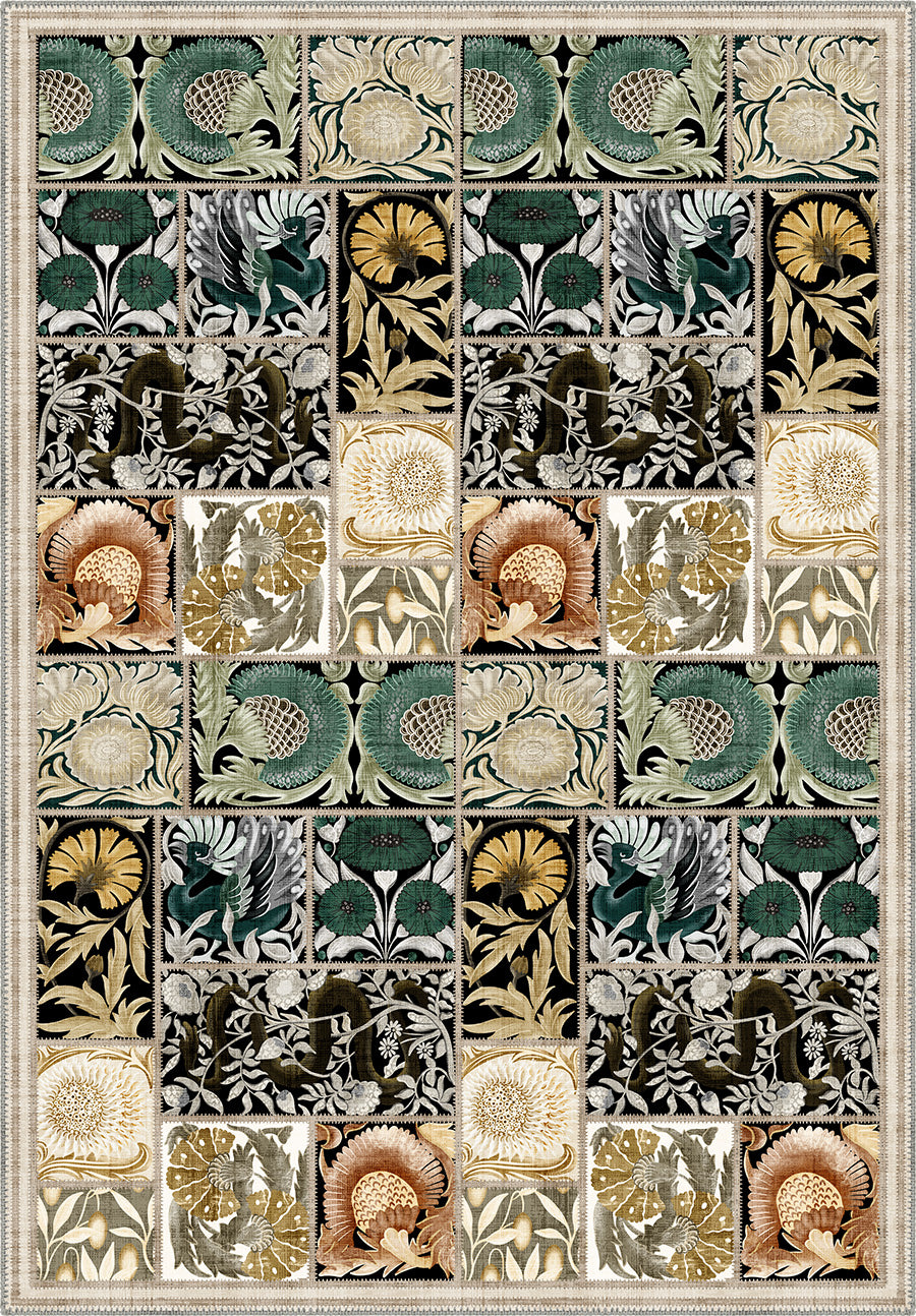 Nerida Art Deco Rug | William Morris Style Rug – Rugette