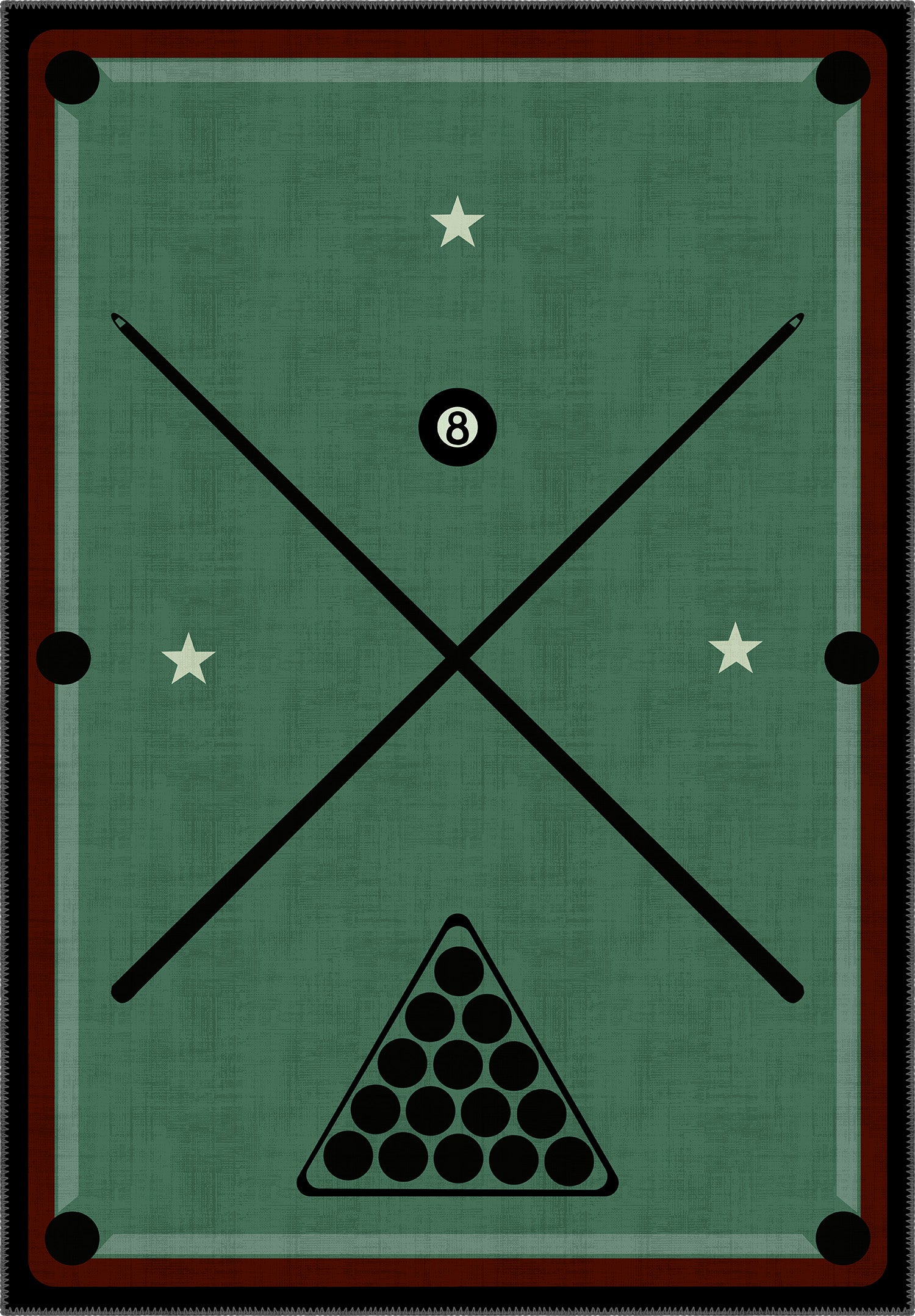 Orion 8 Ball Rug | Billiard Table Rug – Rugette