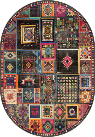 Cassian Boho Patchwork Rug | Rugette