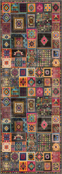 Cassian Boho Patchwork Rug | Rugette