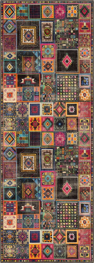 Cassian Boho Patchwork Rug | Rugette