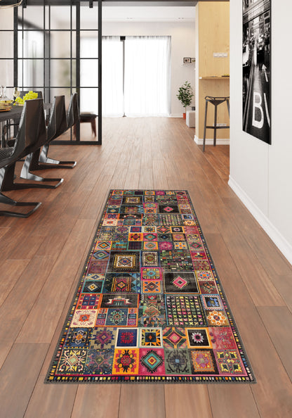 Cassian Boho Patchwork Rug | Rugette