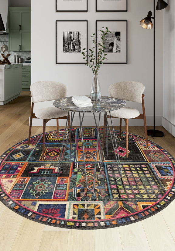 Cassian Boho Patchwork Rug | Rugette