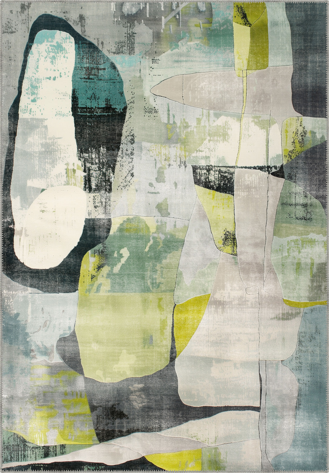 Thaddeus Green Abstract Rug | Rugette