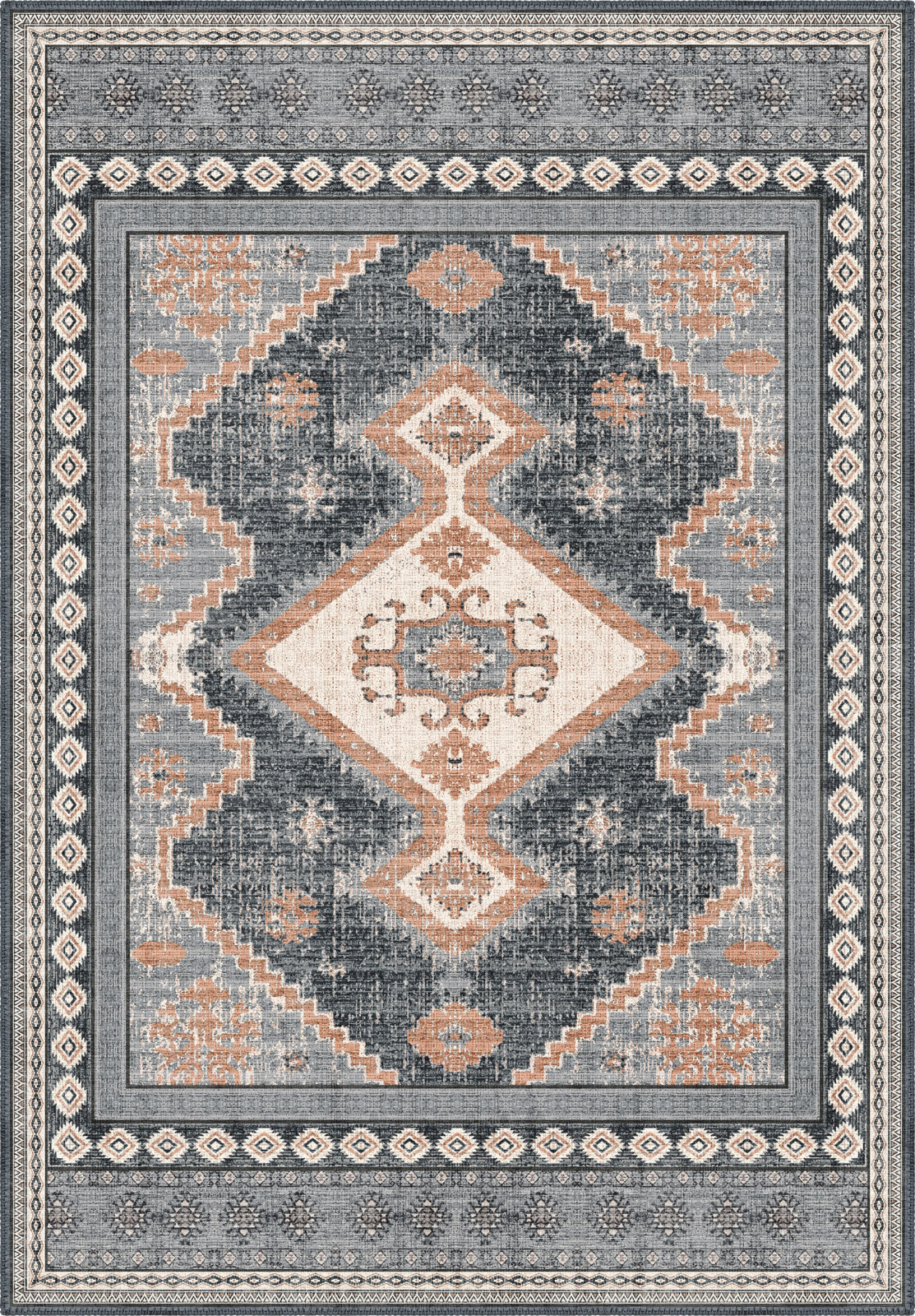 Magnus Medallion Washable Rug | Rugette
