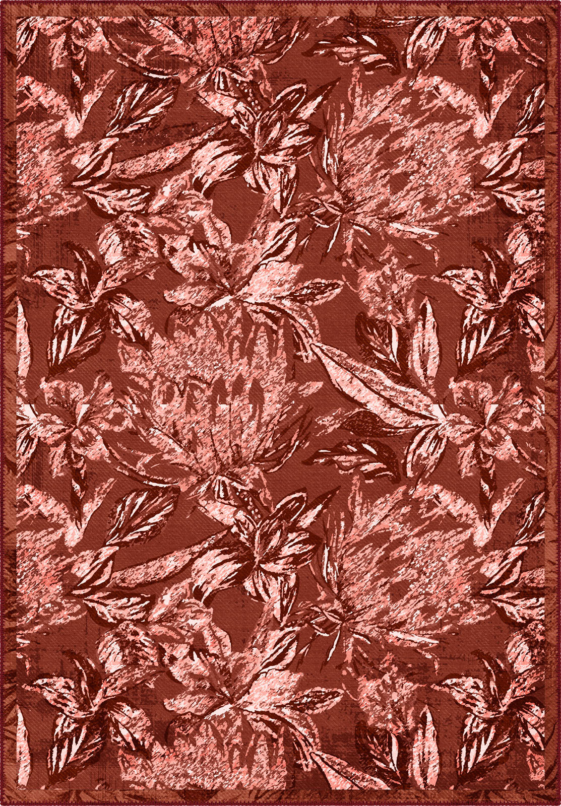 Liora Floral Red Rug | Rugette