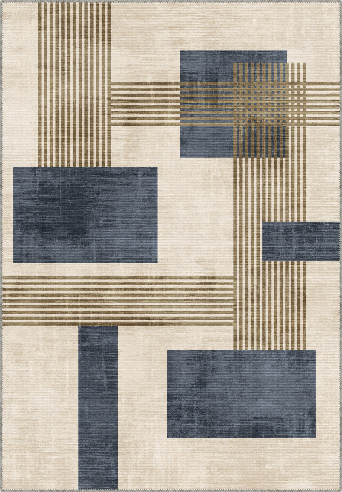 Morgana Beige Geometric Rug | Rugette
