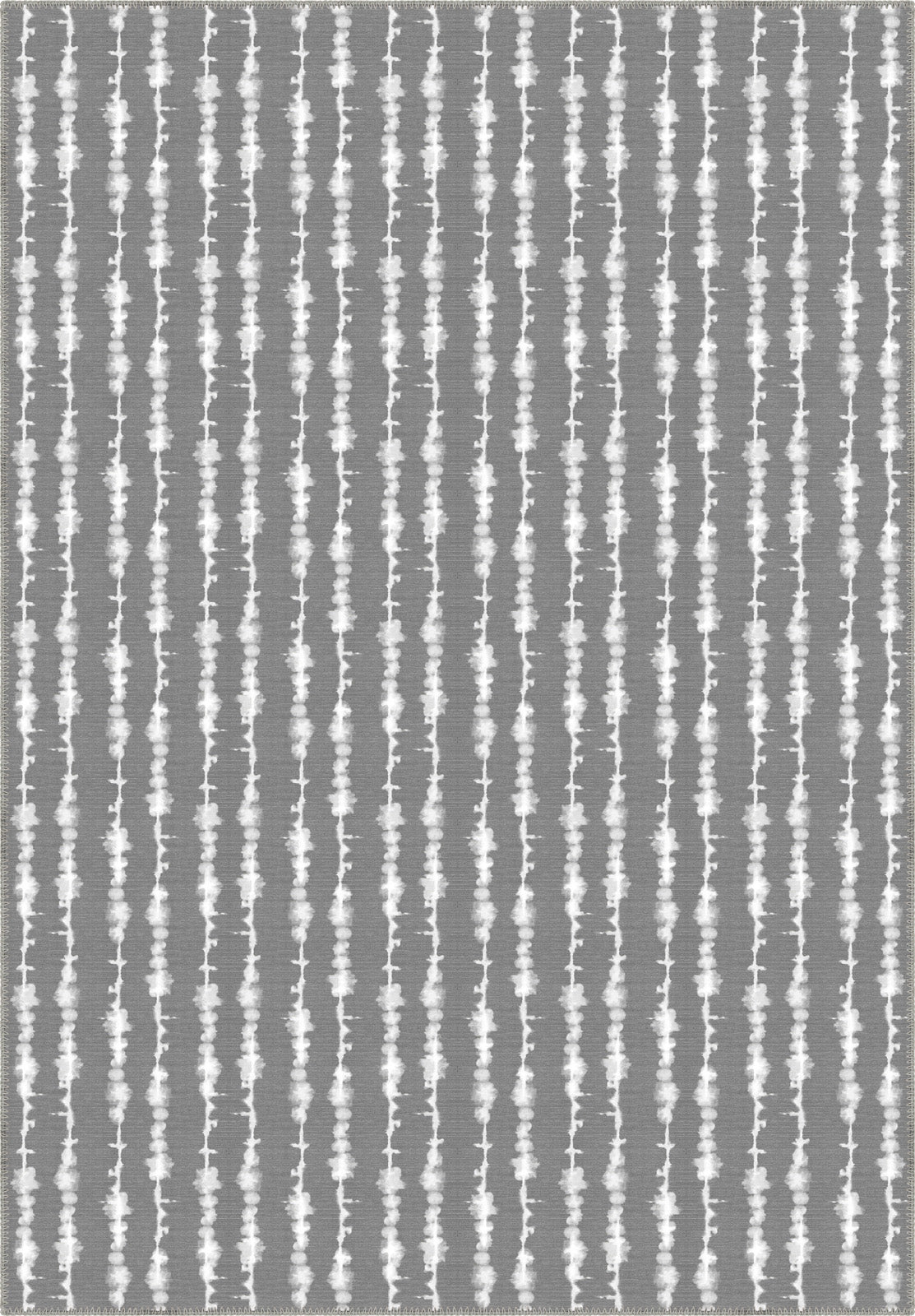 Penelope Grey Striped Washable Rug | Rugette