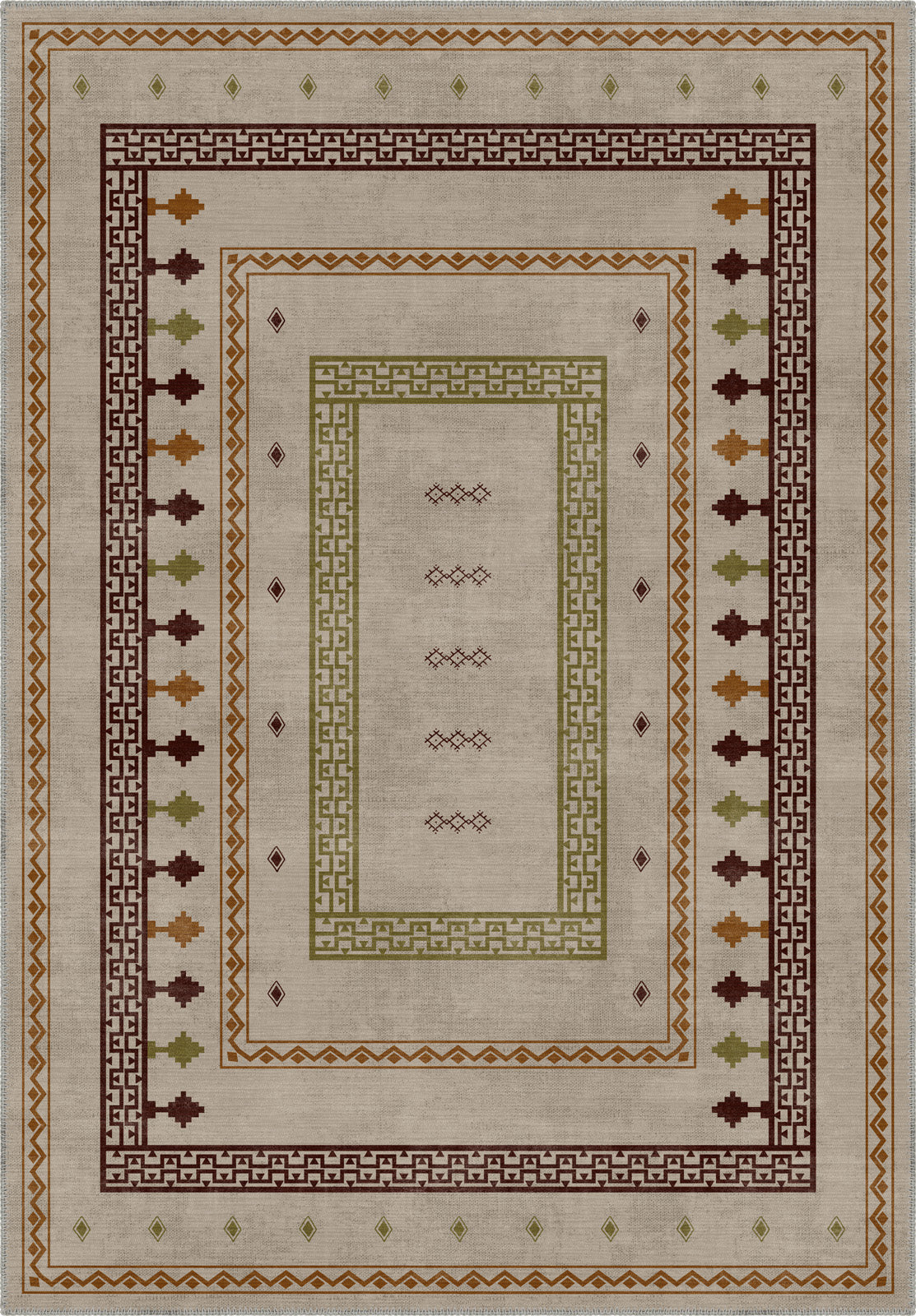 Desmond Colourful Boho Rug | Rugette Washable Rug