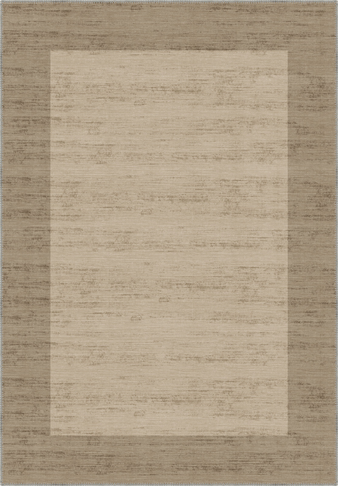 Savannah Bordered Brown Rug | Rugette Washable Rug