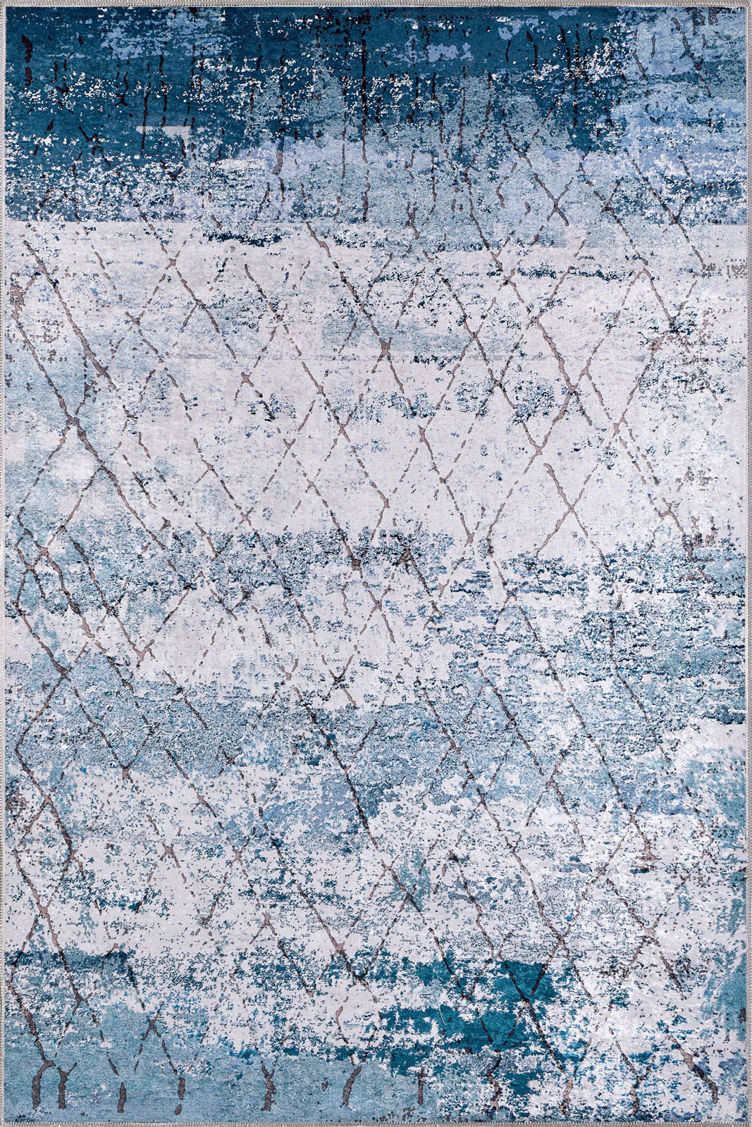 Benjamin Blue Abstract Rug – Rugette