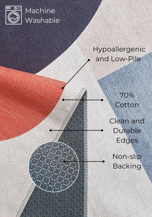 Theron Geometric Beige Rug | Rugette